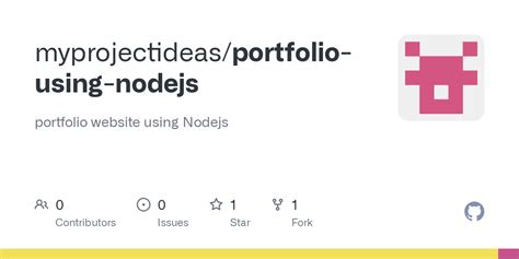 Github Myprojectideas Portfolio Using Nodejs Portfolio Website Using