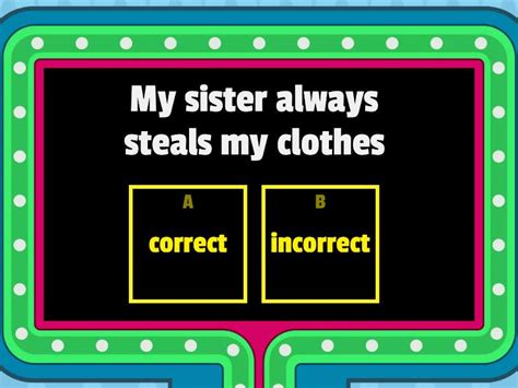 Present Simple Gameshow Quiz