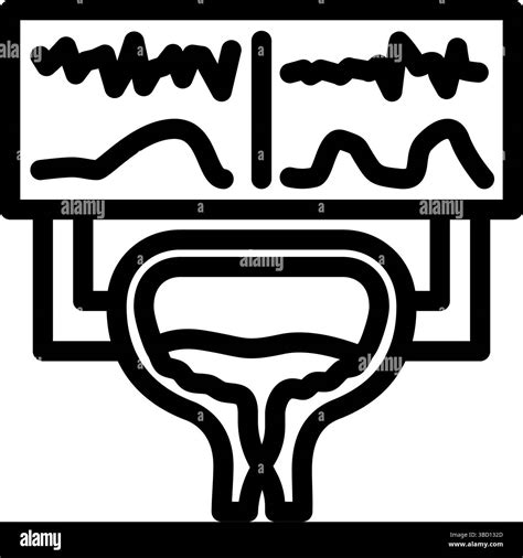 Urodynamic Testing Urology Line Icon Vector Illustration Stock Vector
