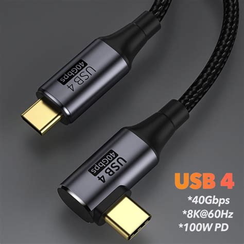 Usb4 Thunderbolt 3 Cable Pd 100w 5a Fast Charging Usb Type C To Usb C