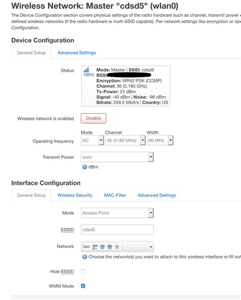 Lower Signal Since Moving To OpenWrt Network And Wireless Configuration OpenWrt Forum