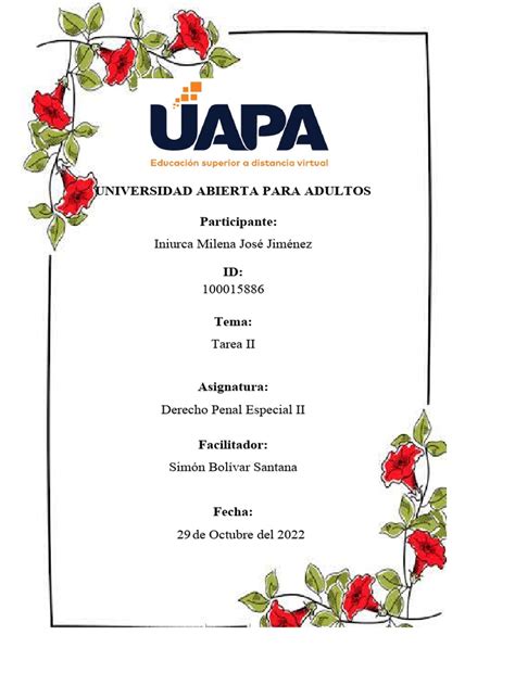 Tarea 2 Derecho Penal Especial Ii Pdf