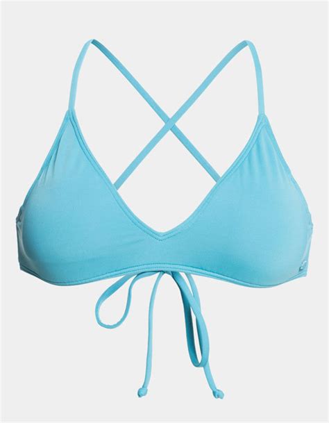 Roxy Beach Classics Womens Athletic Bikini Top Teal Blue L Tillys