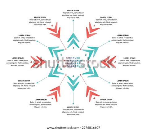 Complex Inputoutput Business Infographic Chart Vector Stock Vector