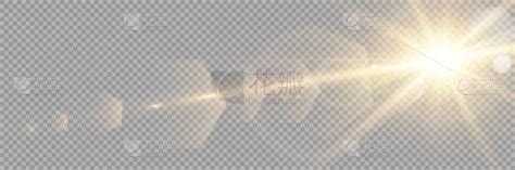矢量透明太阳光特殊透镜闪光效果 免股权使用费矢量图解 PNG