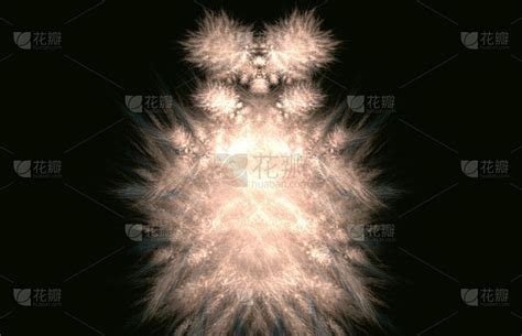 黑色背景上的白色图案。幻想的分形结构。数字艺术。3 D渲染。计算机生成图像。