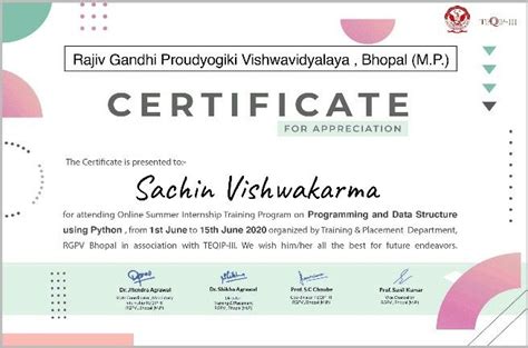 Sachin Vishwakarma On Linkedin I Am Happy To Say That I Have Completed