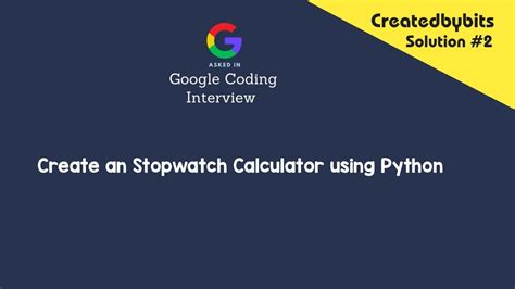 Stopwatch Calculator In Python Quick And Easy To Create Interview