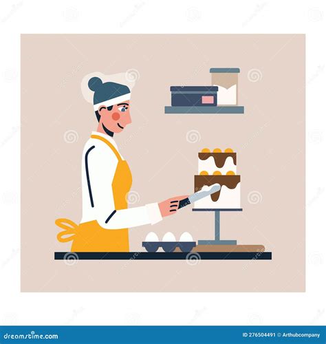 Personaje De Caricatura De Color De Una Mujer Que Trabaja Como Pastora