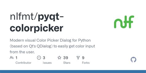 GitHub Nlfmt Pyqt Colorpicker Modern ColorPicker Class Based On