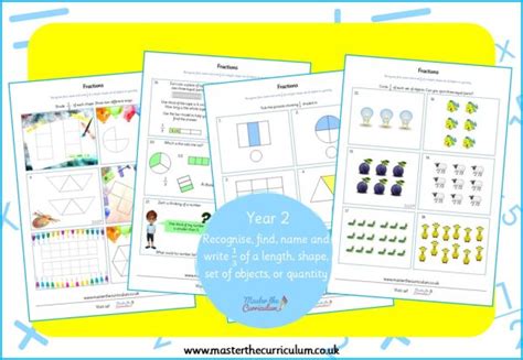 Recognise Find Name And Write Fractions 1 3 1 4 2 4 And 3 4 Of A Length Shape Set Of