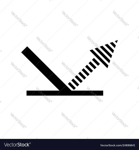 Reflection Arrow Icon Royalty Free Vector Image