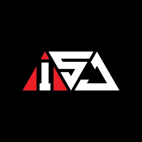 isj diseño de logotipo de letra triangular con forma de triángulo