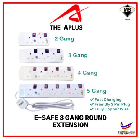 SIRIM APPROVED NEW GIM Trailing Socket Plug Extension Extention Gang Gang Gang Gang