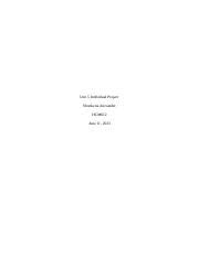 Assisngment Docx Unit Individual Project Shonkeria Alexander
