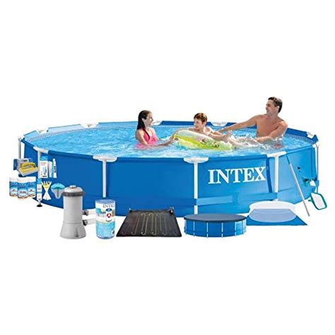 Pack De Piscine Intex Piscine 7 Pièces Intex Metal Frame Ronde 366x76