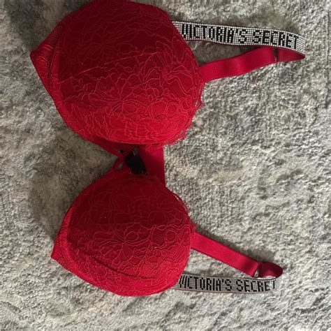 36b Victoria Secret Bombshell Bra Red Worn Once Depop