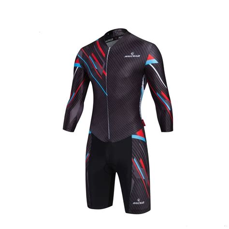 2017 Mens Cycling Skinsuit Long Sleeve Triathlon Speedsuit Cycling