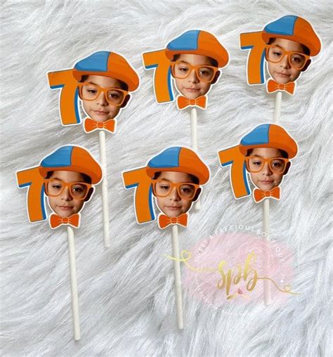 Blippi Photo Cupcake Toppers Blippi Party Blippi Cupcake Etsy Uk