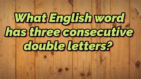 Tripple Treat Uncovering The Fascinating World Of Words With Three