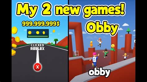 My New Clicker And Obby Game Youtube