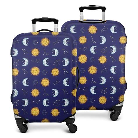 Blue Sun Moon Constellation Pattern Luggage Cover Fashion Suitcase Cover Baggage Covers Fit 25