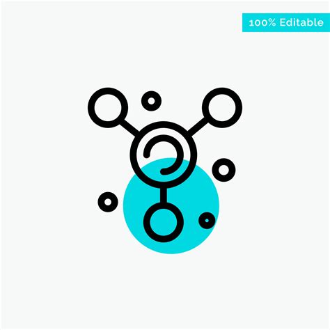 Atom Molecule Science Turquoise Highlight Circle Point Vector Icon Vector Art At Vecteezy