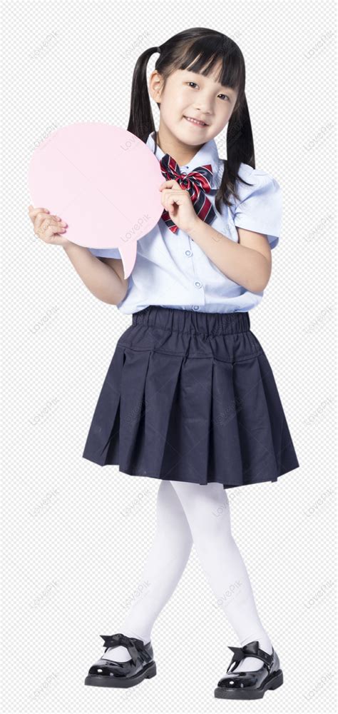 Girl Holding A Dialog Box PNG Free Download And Clipart Image For Free Download Lovepik