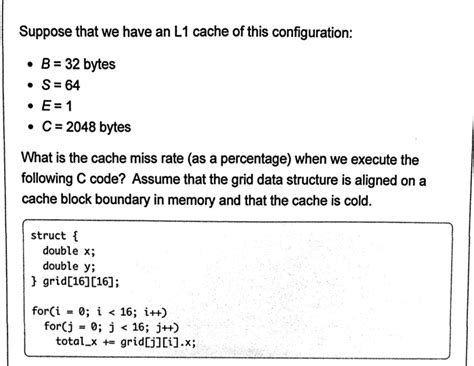 Solved Suppose That We Have An L1 Cache Of This Chegg Com