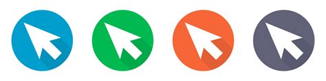 round mouse cursor icon set mouse pointer set vector 26730028 vector
