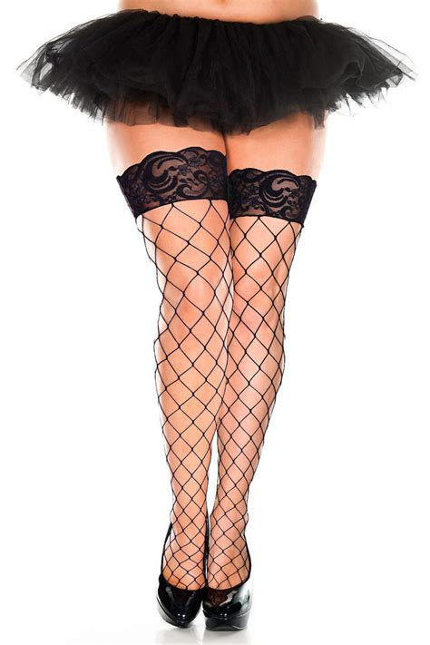 Plus Size Diamond Net Stockings Sexy Lingerie For Women