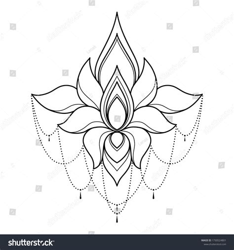 Lotus Mandala Outline