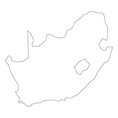 Mapa da áfrica do sul mapa da áfrica do sul em detalhes Vetor Premium
