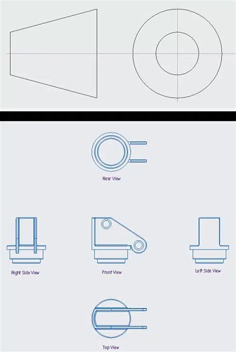 Engineering Cad Drawing Views Learn Basics Types And Examples