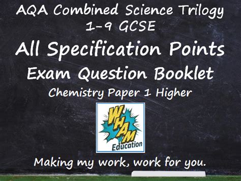Aqa Combined Science All Specification Review Higher Chemistry Paper 1