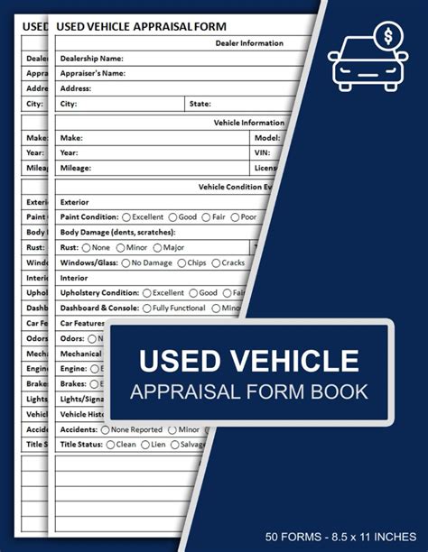 Used Vehicle Appraisal Form Book Vehicle Evaluation Form Assessment