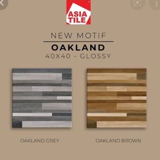 Jual Keramik Asia Tiles Oakland Brown Grey 40x40 Shopee Indonesia