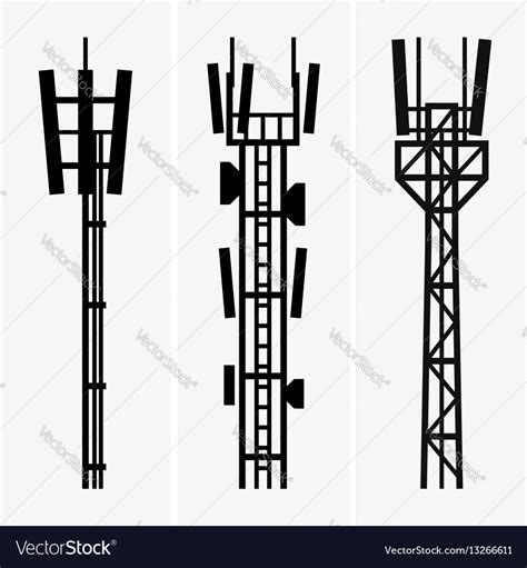 Telecommunications Towers Royalty Free Vector Image