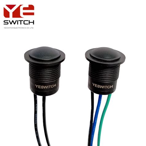 16mm Momentary Low Profile Push Button Switch With Wire 16mm Waterproof Pushbutton Switch And