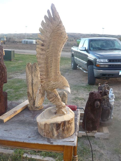 Eagle Chainsaw Wood Carving Carving Wood Wood Carvings Chain Saw