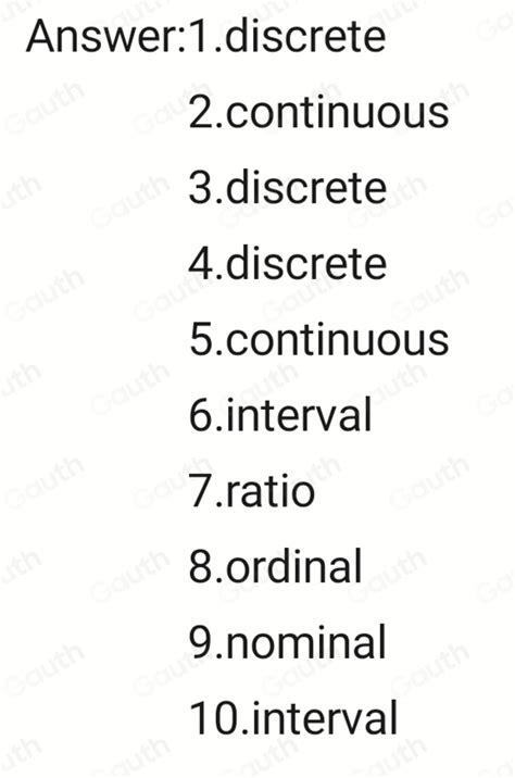 Solved Determine Whether The Following Variable Is Continuous Or