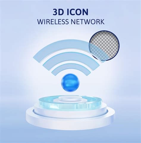 Premium PSD Wireless Network 3d Rendering Illustration
