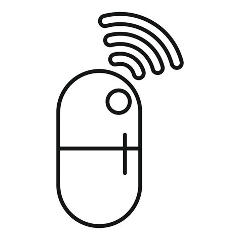 Wireless Computer Mouse Transmitting Signal Icon 48293933 Vector Art At Vecteezy