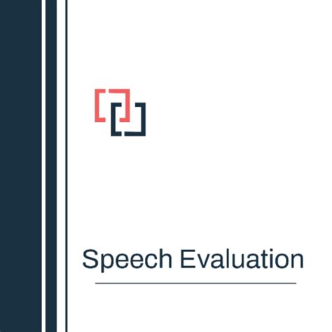 Free Speech Evaluation Template To Edit Online