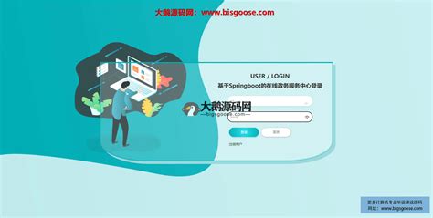 基于SpringBoot的在线政务服务中心 计算机毕业设计 java毕业设计 大鹅源码网 大鹅源码网