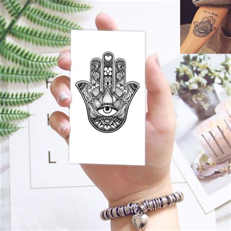 Small Hamsa Hand Tattoos Tiny Hamsa Temporary Tattoo Set Of 3