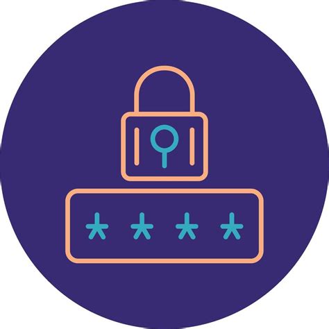 Password Line Two Color Circle Icon 43454546 Vector Art At Vecteezy