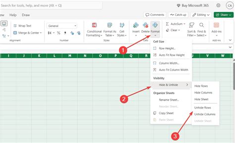 how to unhide all rows and columns in microsoft excel
