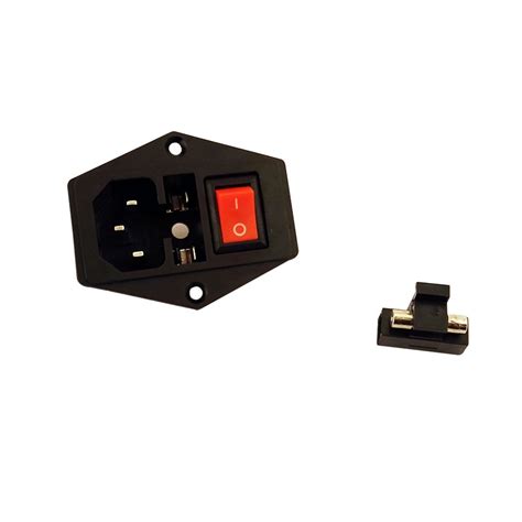 With 10A Fuse Power Switch AC Power Socket 10A 250 Vicedeal