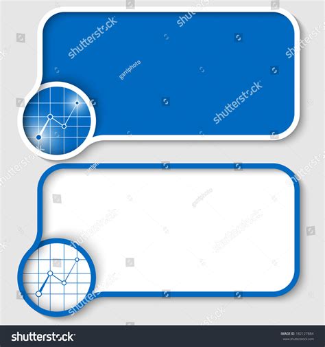 Set Two Blue Text Frames Chart Stock Vector Royalty Free Shutterstock